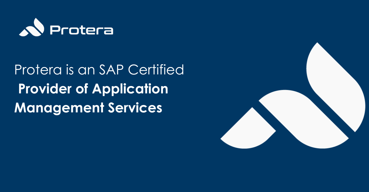 Protera Technologies Now an SAP-Certified Provider of Application Management Services